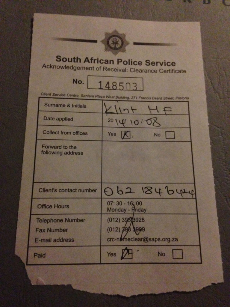 How to Obtain a South African Police Report - Live and Let's Fly
