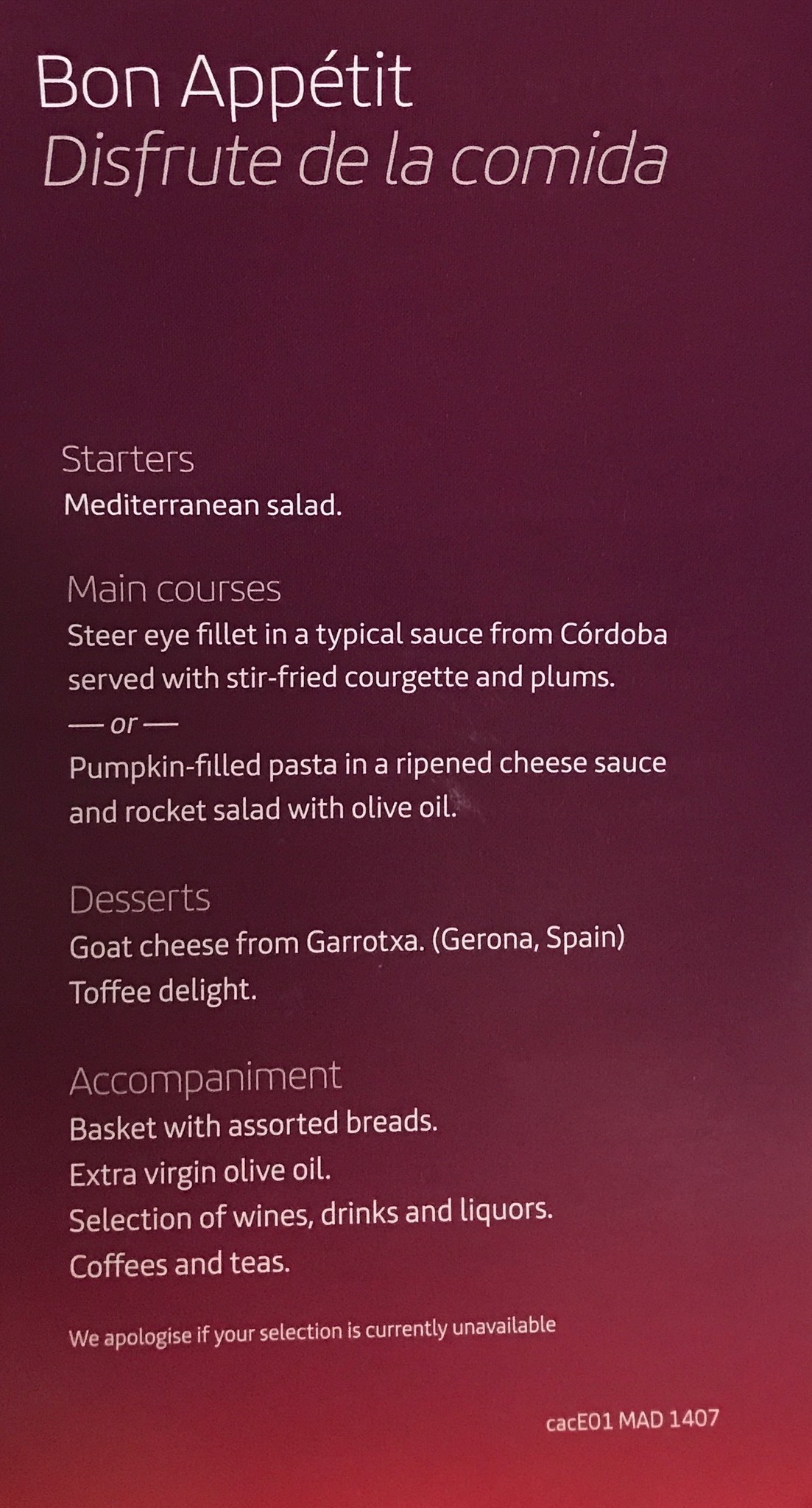 Steak Dinner On Iberia From London To Madrid - Live and Let's Fly