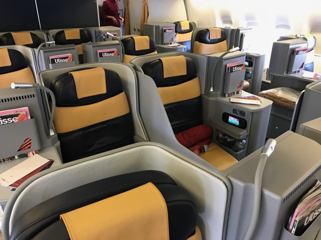 Alitalia 777 Business Class Review: Rome to LA Experience