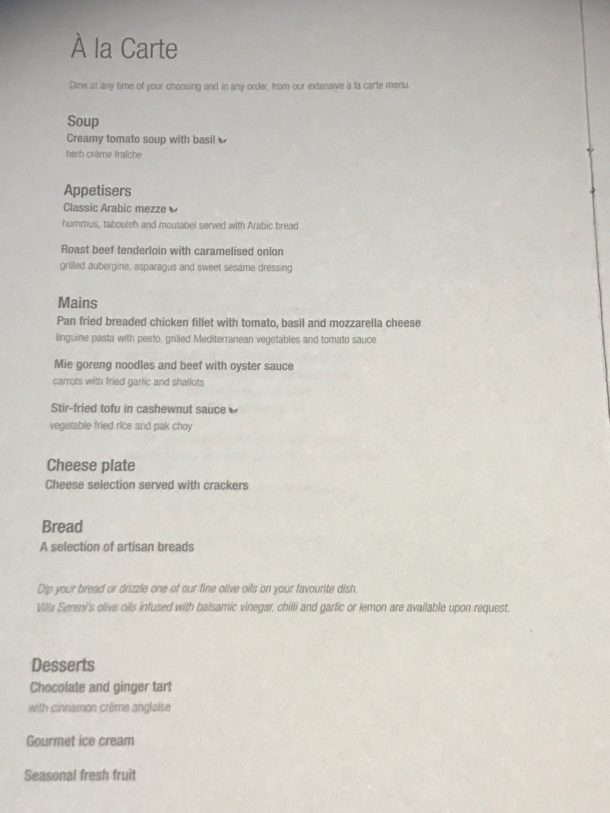 A Lovely Dinner In Qatar Airways Business Class - Live and Let's Fly
