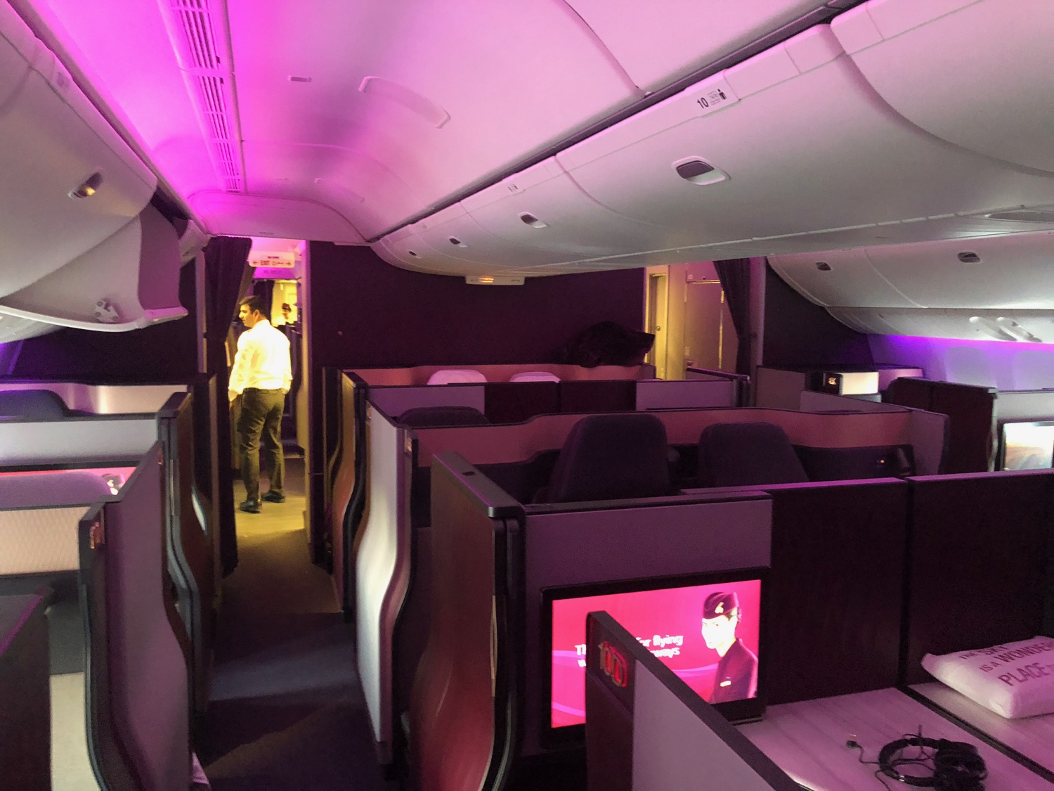 Review: Qatar Airways 777-300ER Qsuite Business Class New York to Doha - Live and Let's Fly