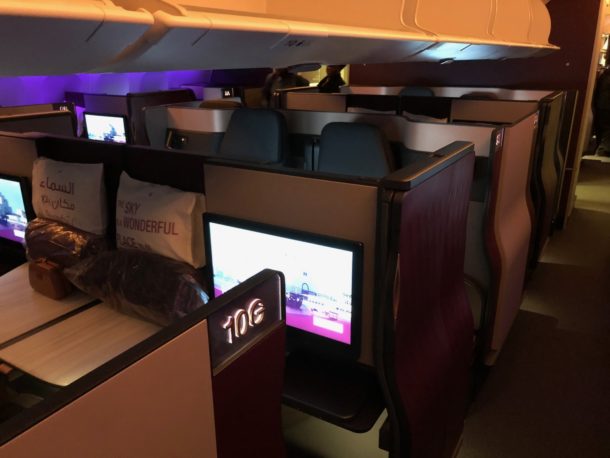 Review: Qatar Airways 777-300ER Qsuite Business Class New York to Doha ...