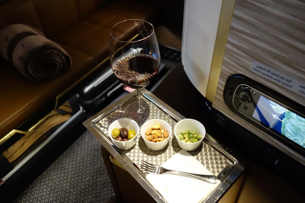 A Decadent Meal in Etihad First Class - Live and Let's Fly