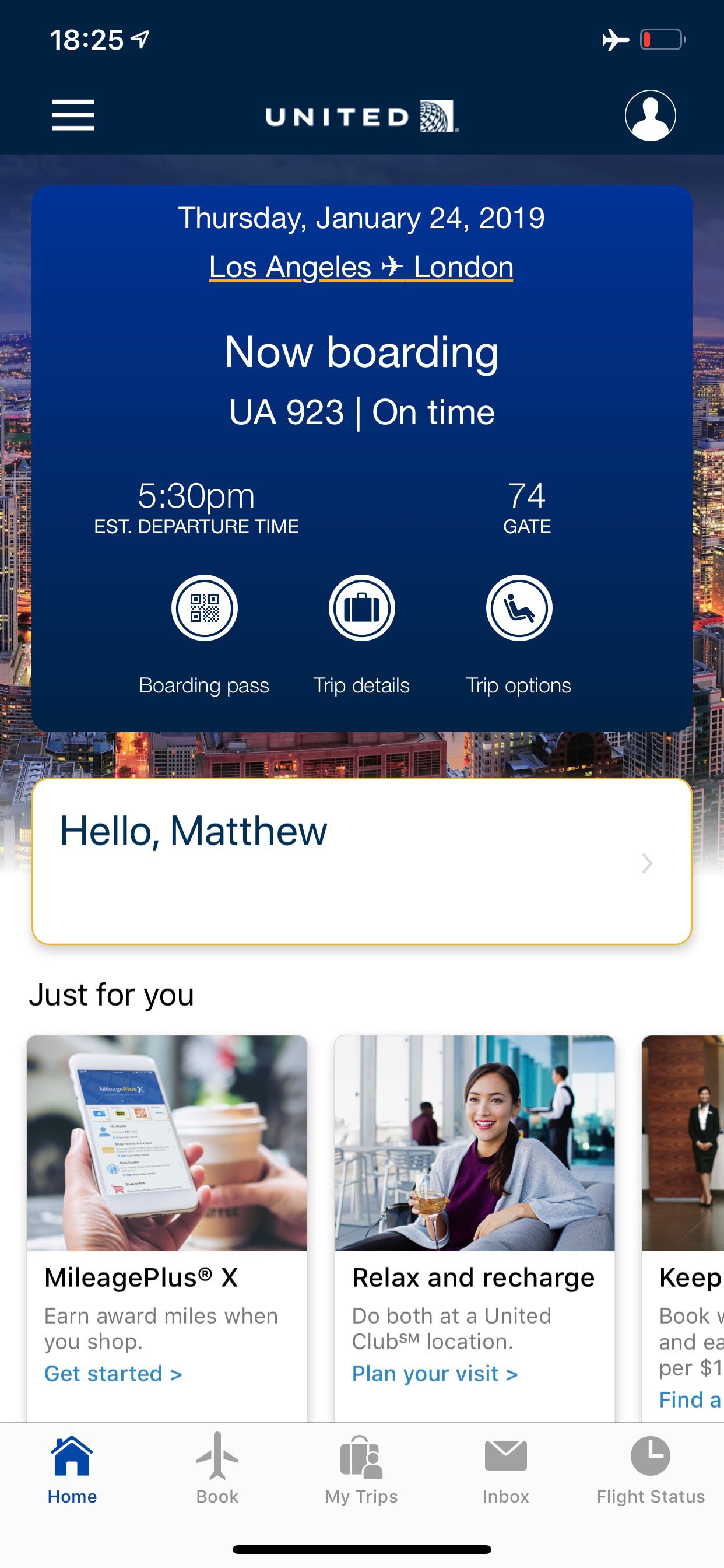 Testing Out The New United App - Live and Let's Fly