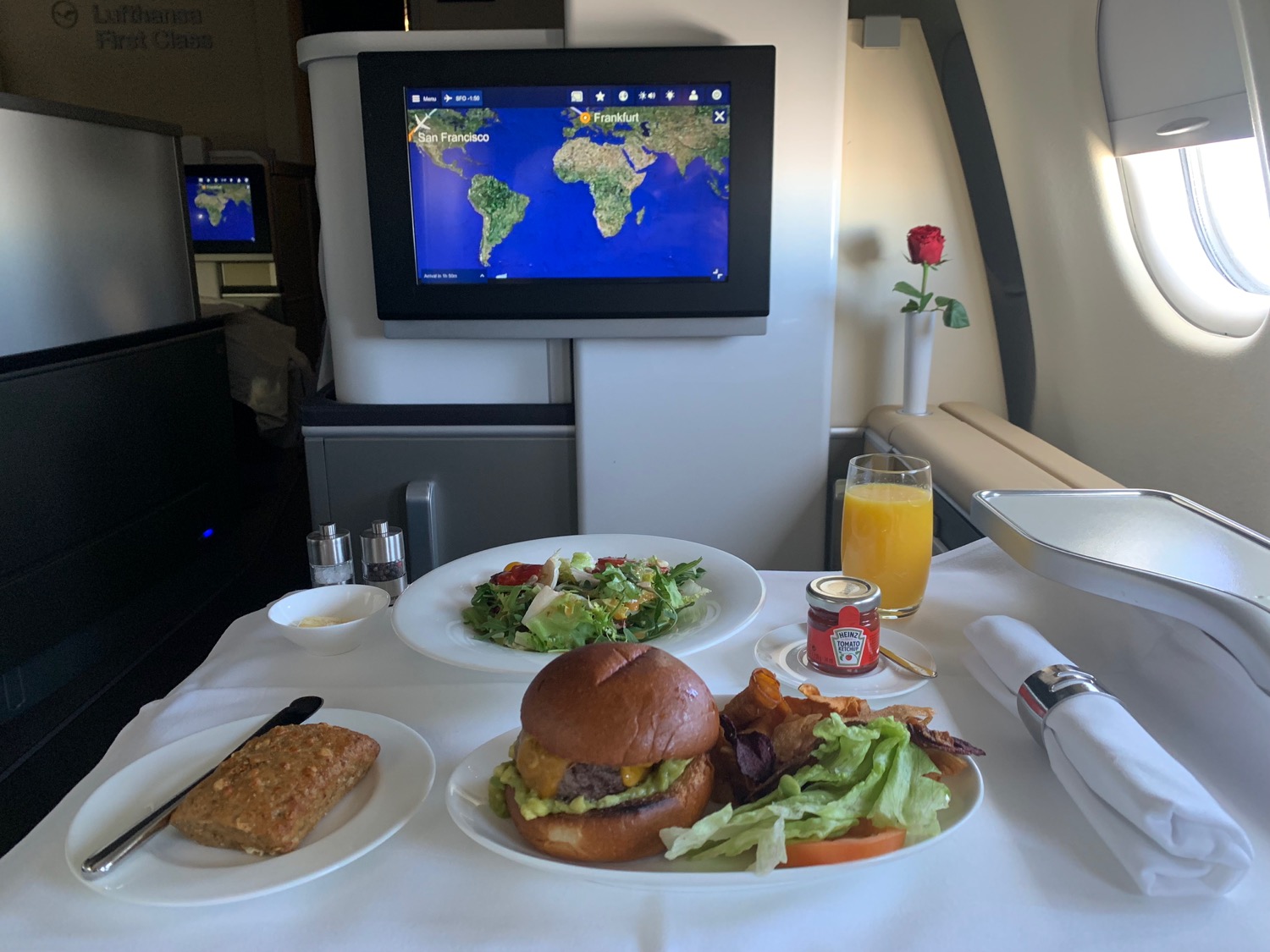 The Best Airline Cheeseburger In The World - Live and Let's Fly