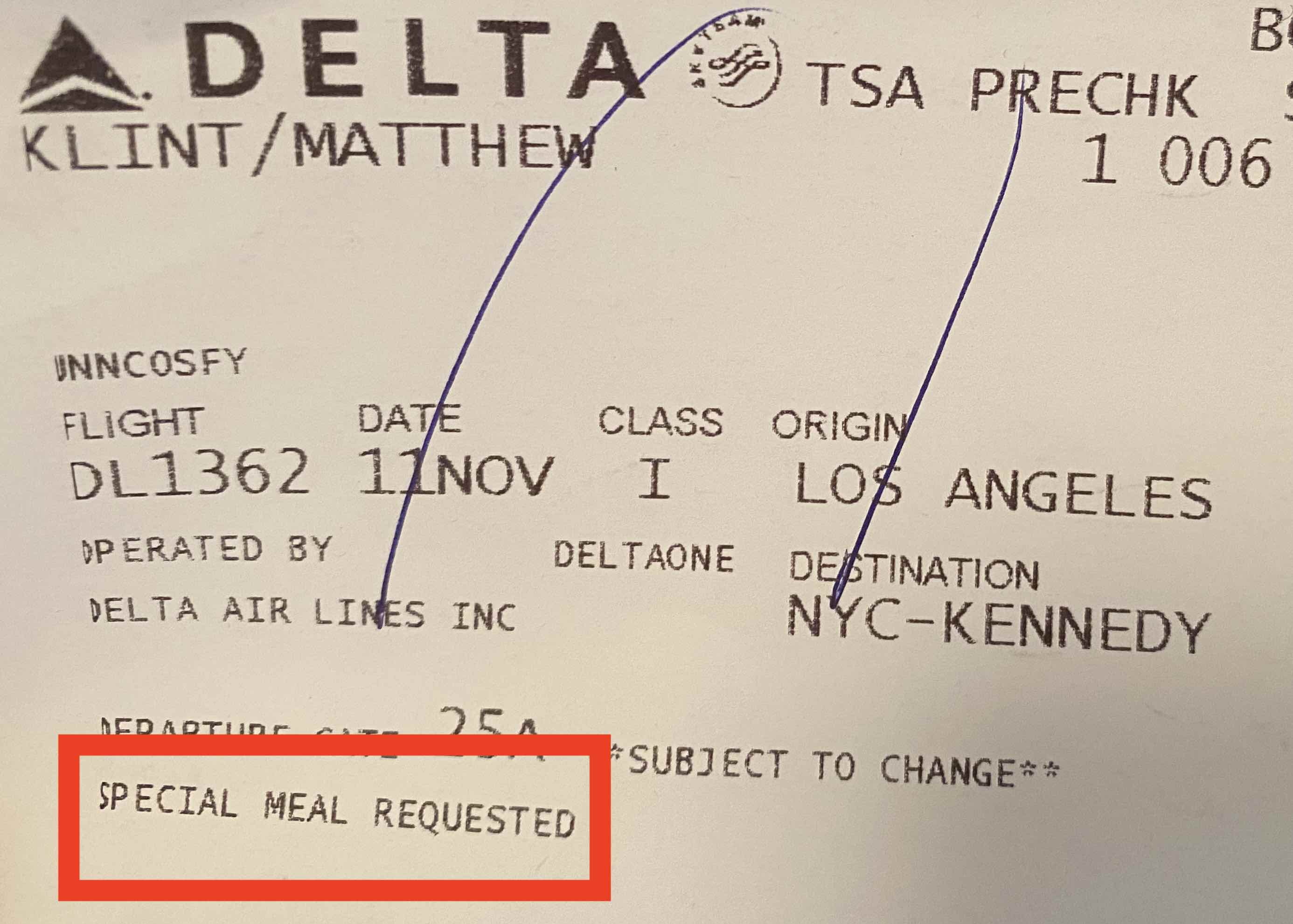 My Odd Experience Pre-Selecting A Meal On Delta Air Lines - Live and ...