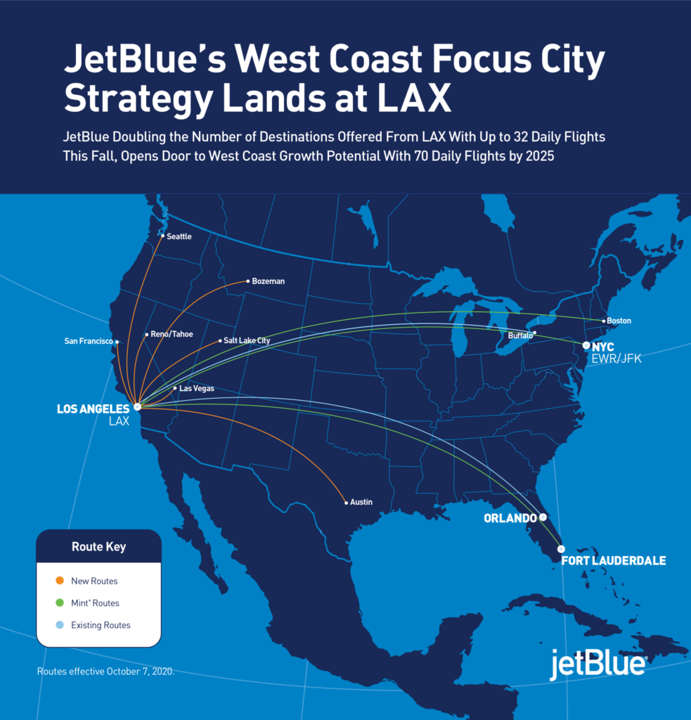 JetBlue Will Build Sizable LAX Base, Abandon Long Beach - Live and Let ...