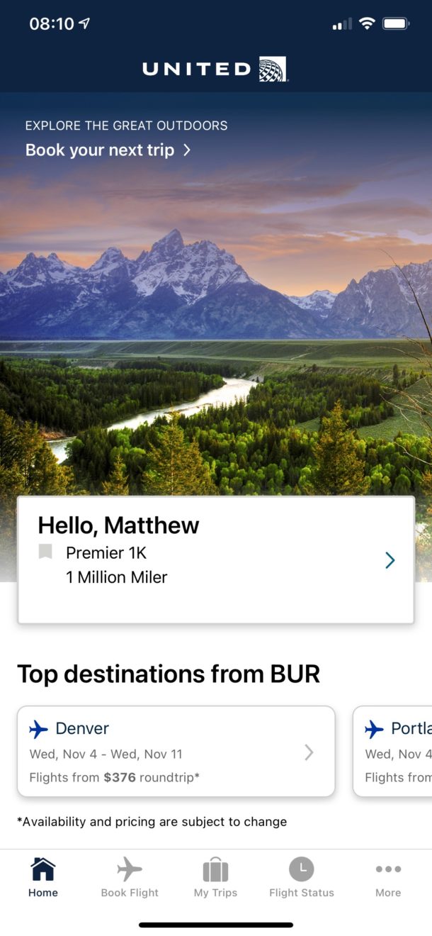Test Driving The Latest Version Of The United App - Live and Let's Fly