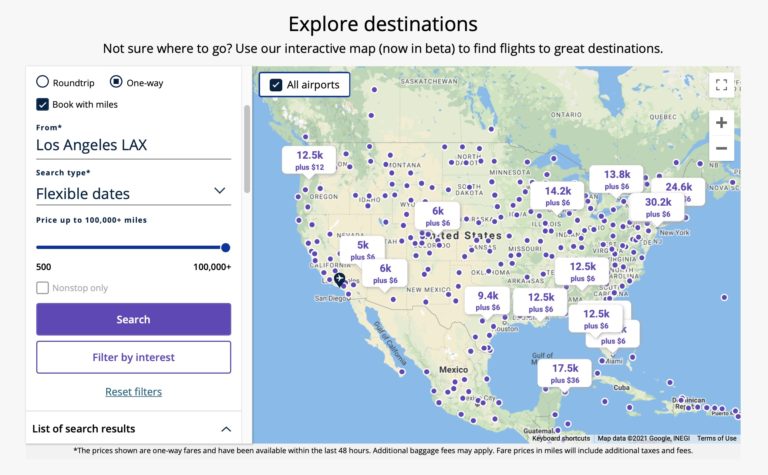United's Interactive Map Search Now Includes Award Travel - Live and ...