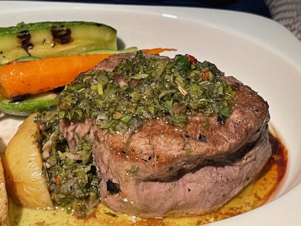 An Impressive Brazilian Steak...On United Airlines - Live and Let's Fly