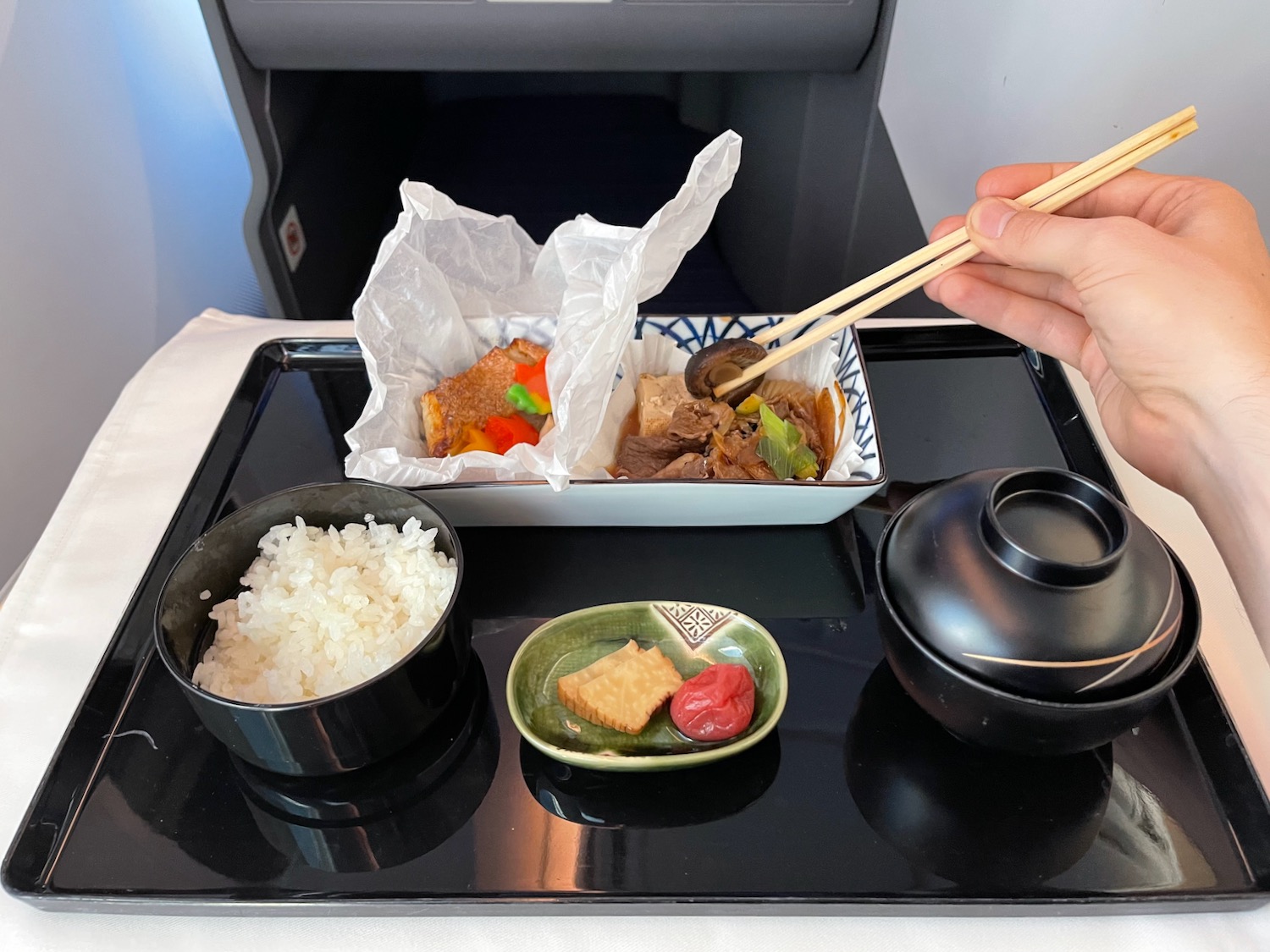 My Japanese Feast In Ana Business Class Live And Lets Fly