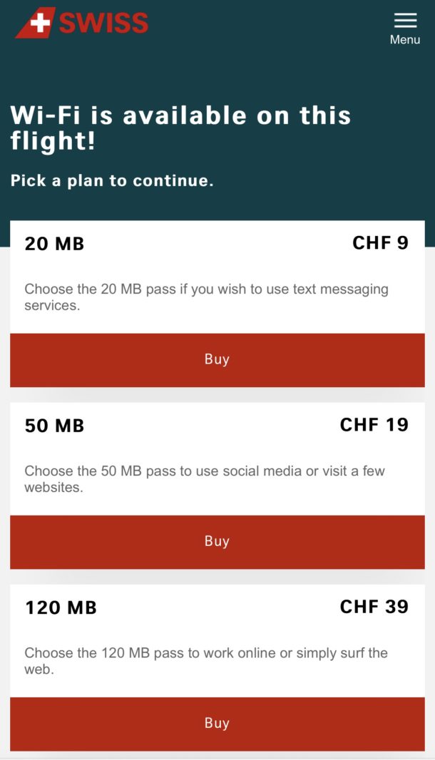 Wi-Fi Prices On SWISS Finally Come Down To Earth - Live and Let's Fly