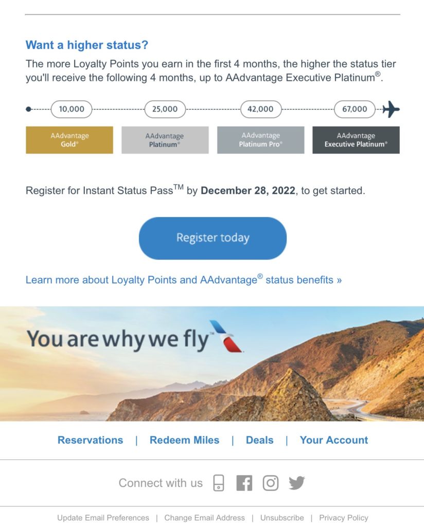 American Airlines Offers Me Free Platinum Pro Status... - Live and Let ...
