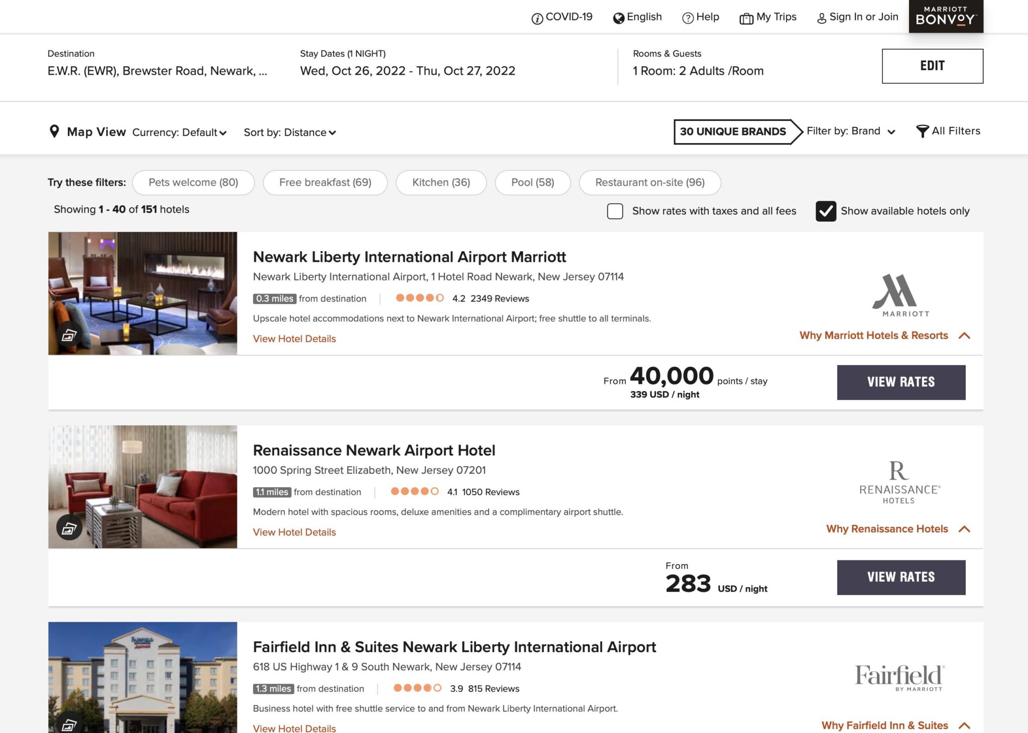 Review: Marriott Newark Airport - Live and Let's Fly