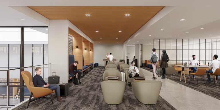 Hard Hat Tour: New United Club Lounge In Denver - Live and Let's Fly