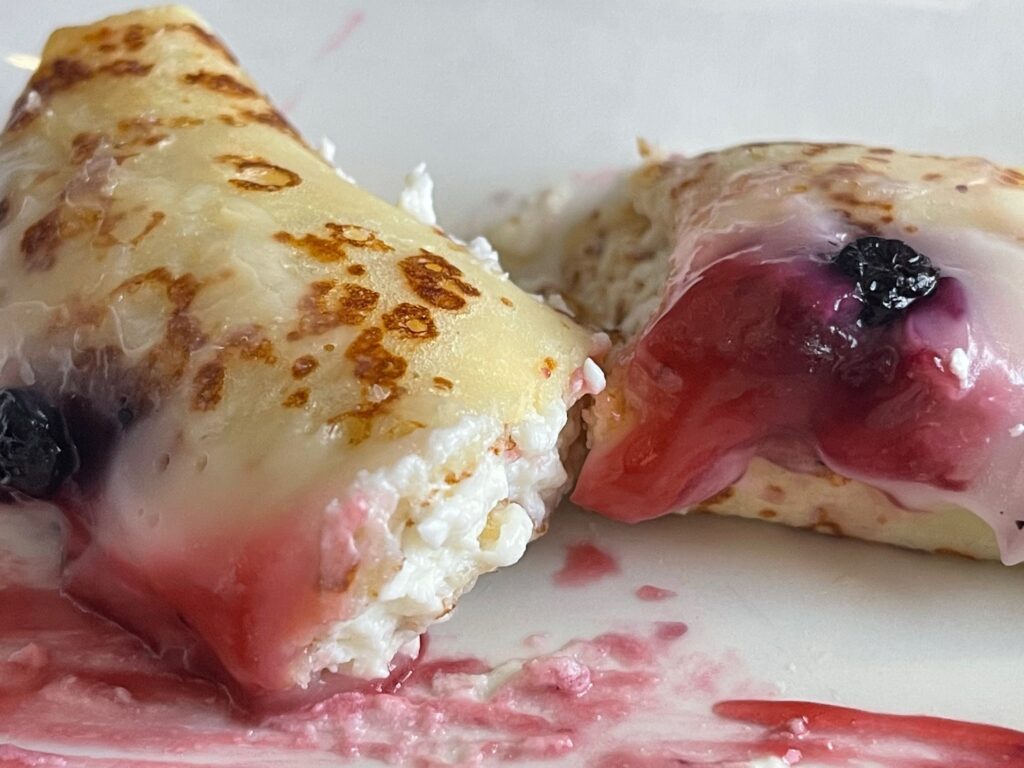 Ricotta-Filled Crepes In United Airlines First Class (A Decadent But ...