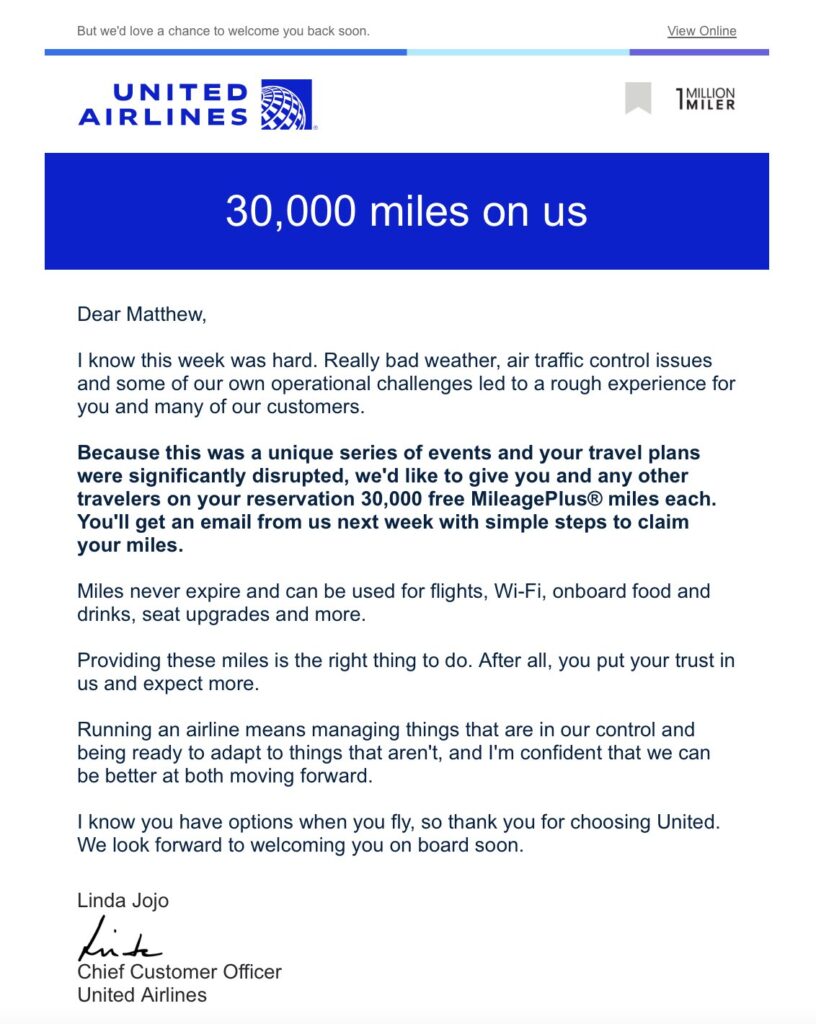 United Airlines Offers Massive Mileage Compensation To Atone For ...