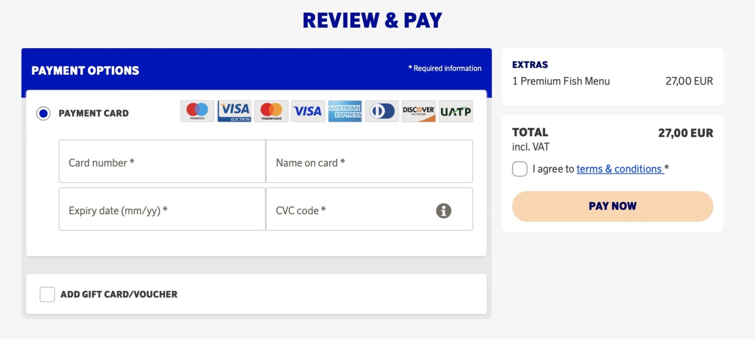 My Premium Menu Experience On SAS (Order A Business Class Meal In ...