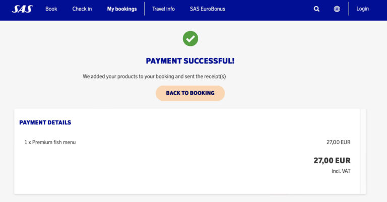 My Premium Menu Experience On SAS (Order A Business Class Meal In ...