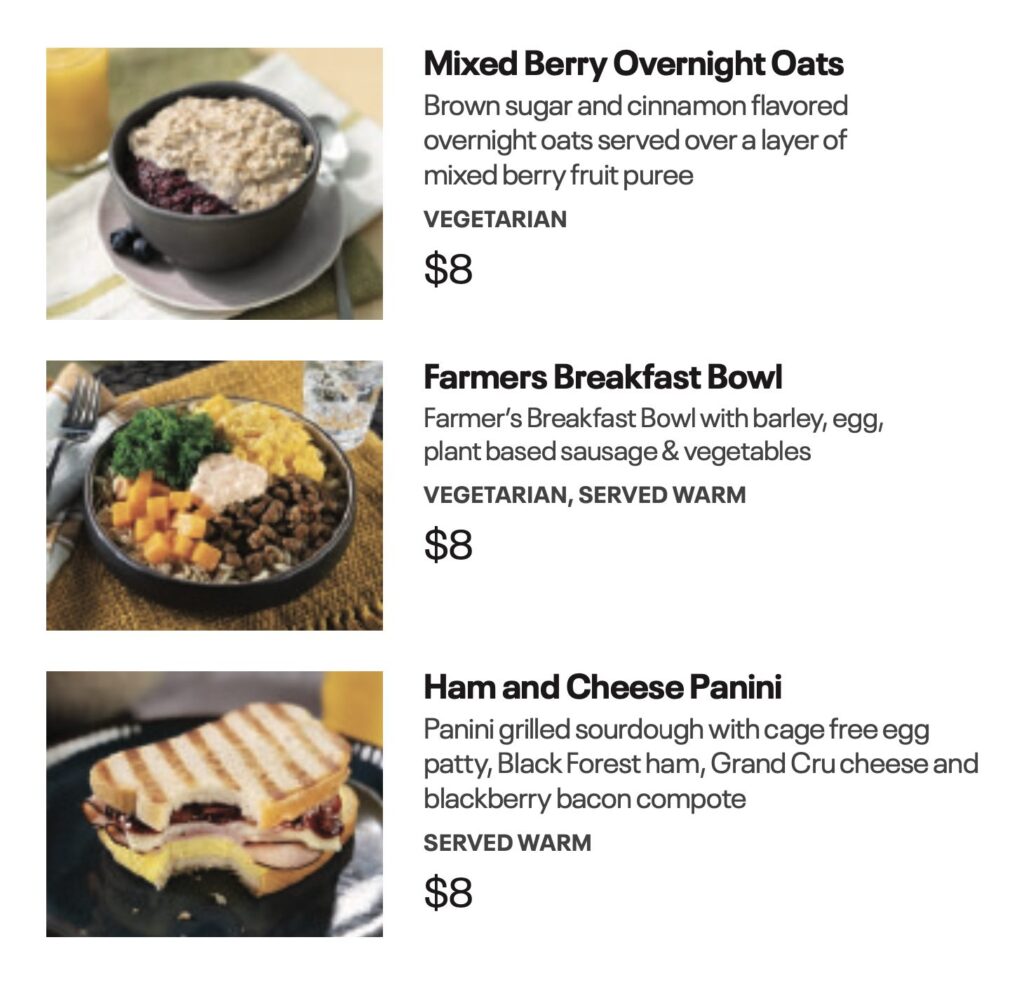 United Airlines Updates Bistro On Board Menu For October 2023 - Live ...