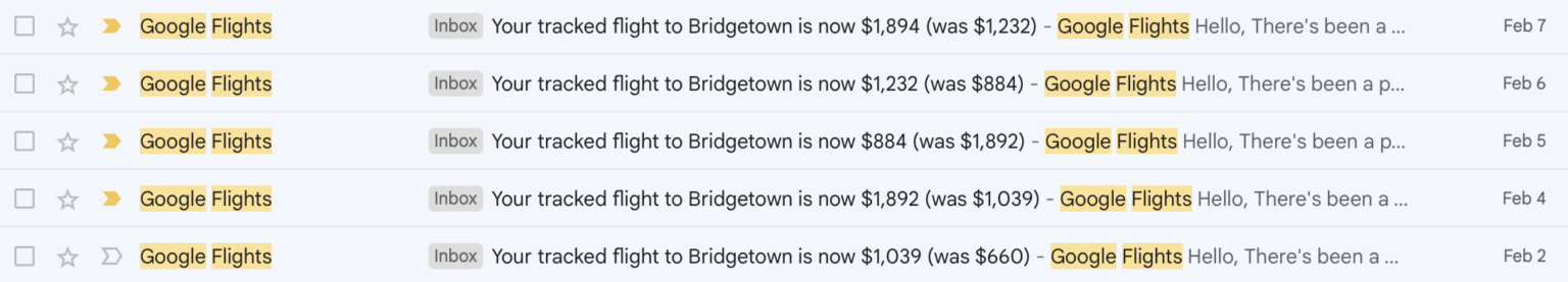 Tracking Pricing On Google Flights - Live and Let's Fly