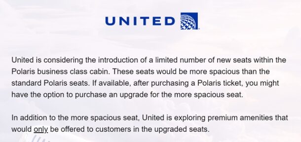 United Airlines Considering Polaris Plus Cabin With "Press For ...