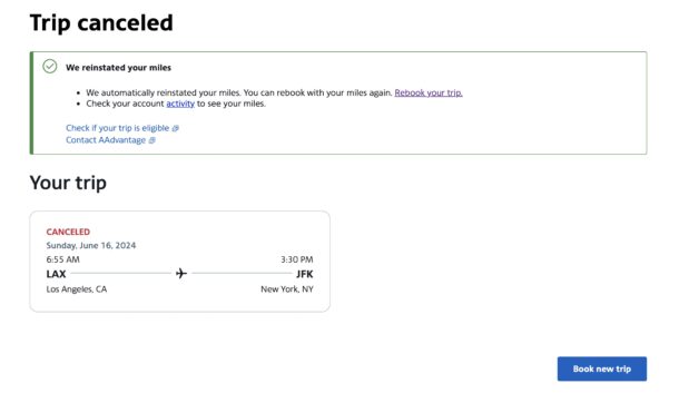 American Airlines Now Automatically Redeposits AAdvantage Miles When ...
