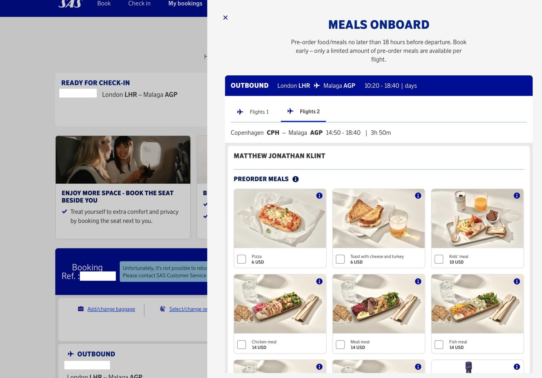 SAS Buy-On-Board Meals Within Europe: Delicious And Healthy - Live and ...