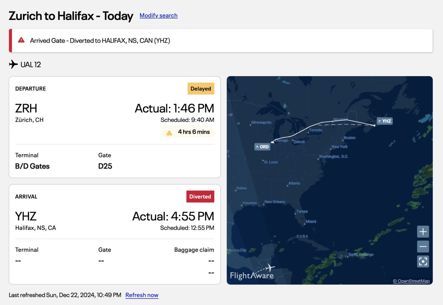 Double Diversion: United Airlines Passengers Flying Between Zurich And Chicago Have Rough Day ...