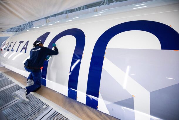 Delta Air Lines Unveils Unique Centennial Livery On A350-900 - Live and ...